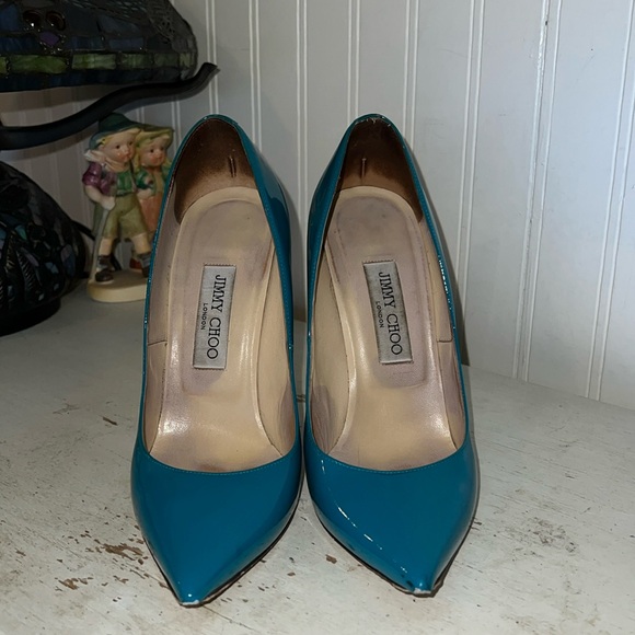 Jimmy Choo | Shoes | Jimmy Choo Patent Leather Stiletto Heels Size 39 ...